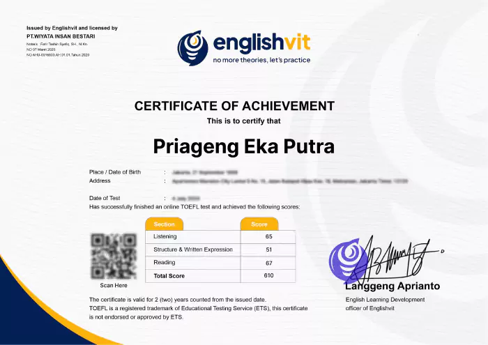 TOEFL Booster | Englishvit.com